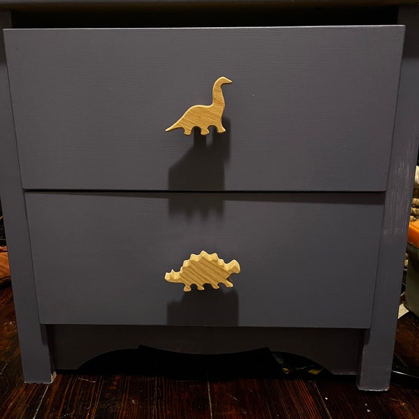 Dinosaur Dresser Knob for Nursery, Drawer Pull Handle for Kids Room. T ...
