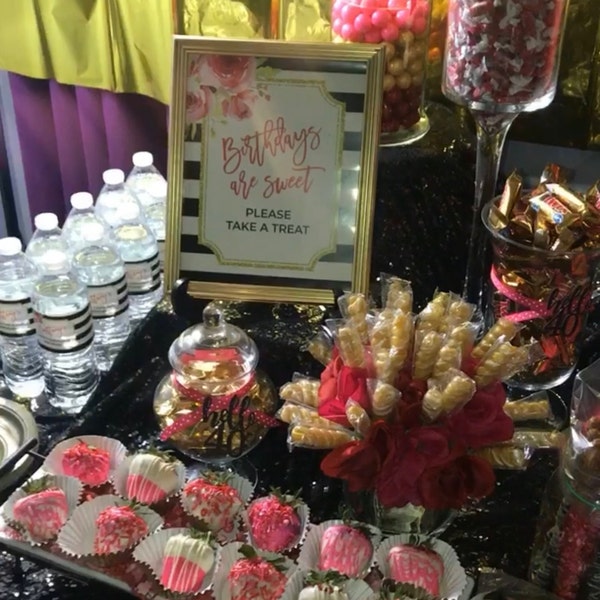 Birthdays Are Sweet Sign Please Take a Treat Sign Printable Birthday ...