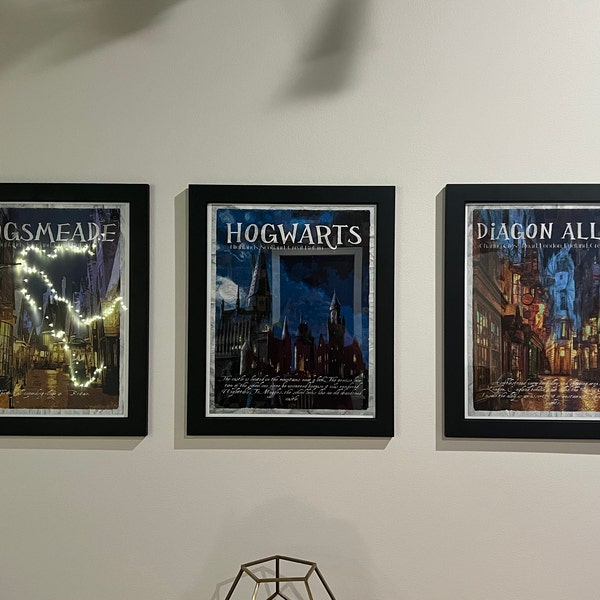 Wizarding Homes Print Set - Etsy
