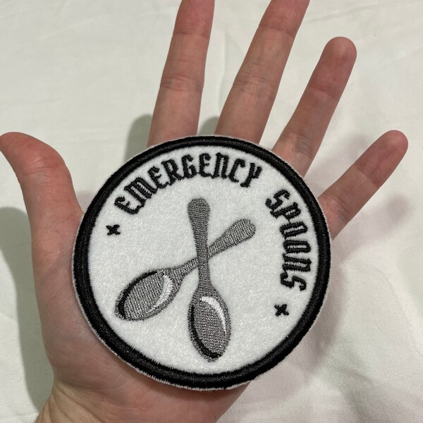 Emergency Spoons Iron on Patch | Embroidered Patch | Embroidered ...