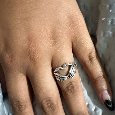 Enamel Abstract Face Ring-face Band Ring-silver Band - Etsy