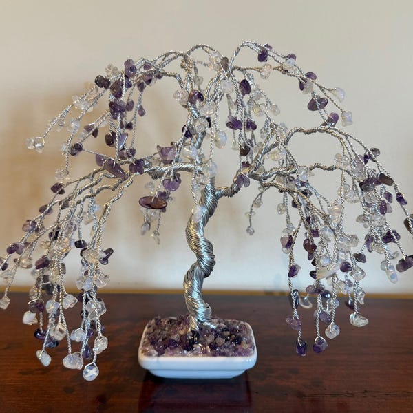 Seven Chakra Bonsai Crystal Tree, Gemstone Tree, Natural Crystal Tree ...