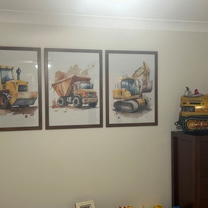Kids Construction Truck Prints Set 3, Construction Print, Truck ...
