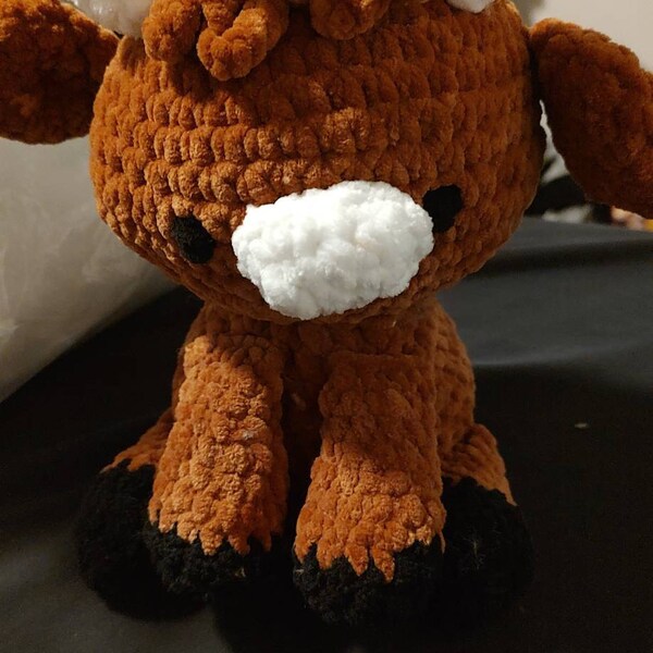 Amigurumi Highland Cow Pattern, Plush Pattern, Stuffed Highland Cow Toy ...