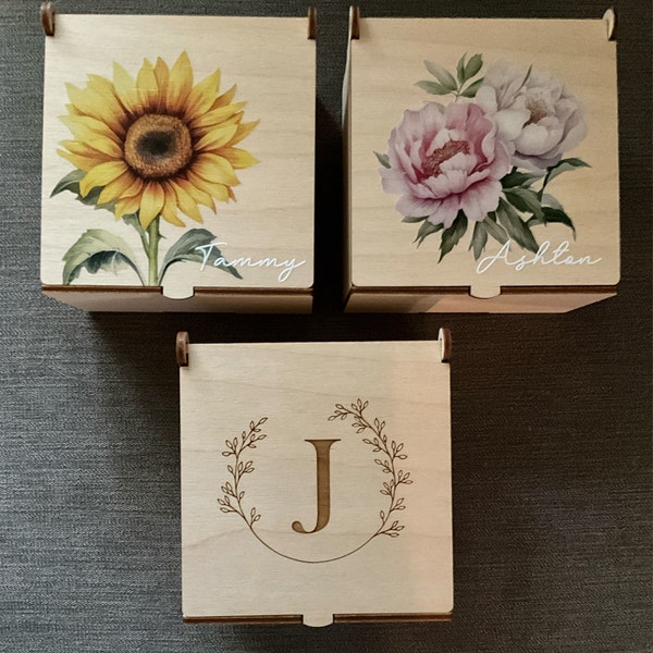 SMALL GIFT BOX | 5x5x2.25 Inches | Personalized Wooden Packaging - Etsy