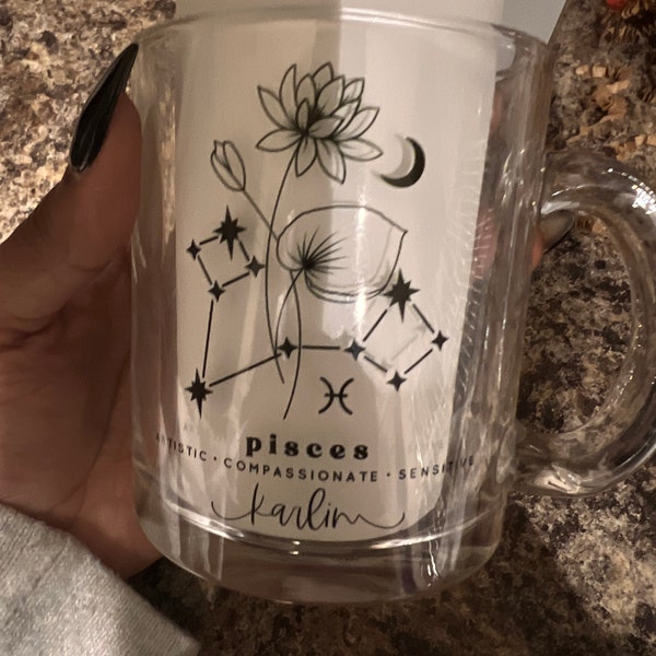 Pisces Personalized Mug | Pisces Zodiac Mug | Pisces Constellation Mug ...