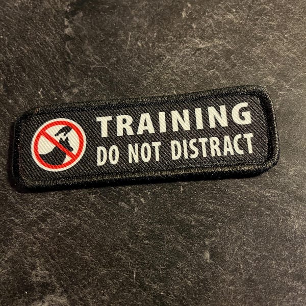 Do Not Distract Stop Sign Custom Clip-on Patch Double Sided Dog Patch ...