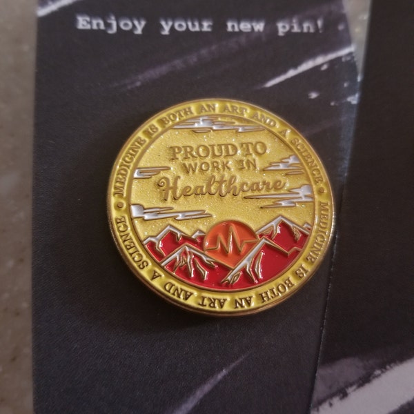 Proud to Work in Healthcare Badge Enamel Lapel Pin Medical Pin Hospital ...