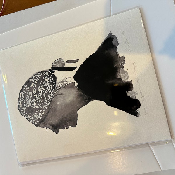 Floral Colon Watercolor Print - Floral Abstract Colon ...