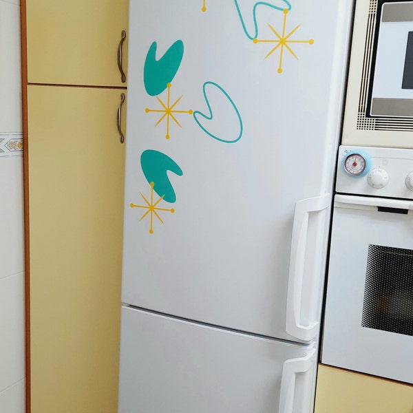Vintage Boomerang Refrigerator Stickers- Mid Century Decor, Vintage 50s ...