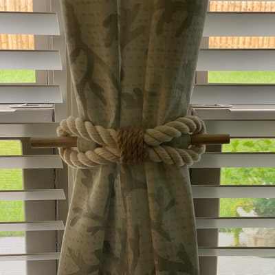 Curtain Tie Backs. White Cotton Rope. Jute Rope. Window - Etsy