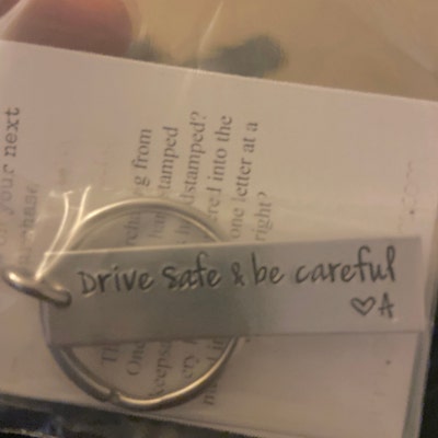 Drive Safe and Be Careful With Initials Customizable Hand Stamped Light ...