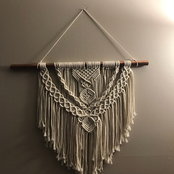 Macrame Wall Hanging Pattern, DIY Layered Wall Hanging Tutorial, Boho ...