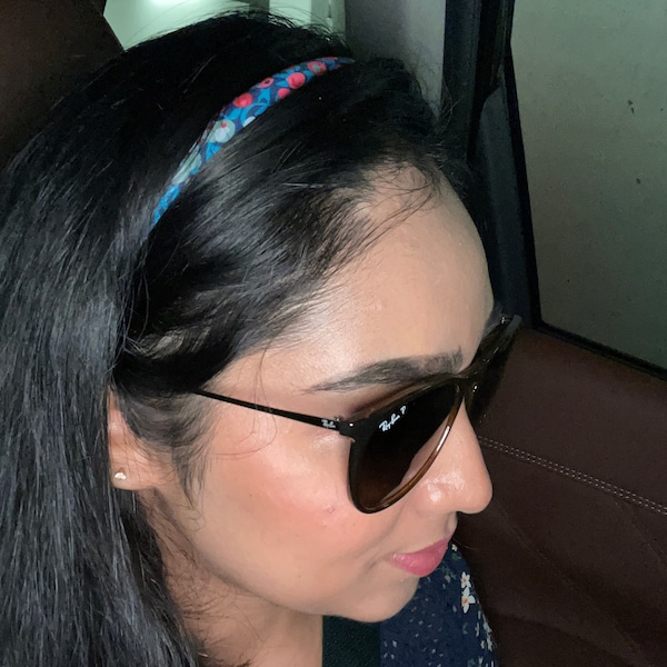 Liberty of London Pink Fabric Skinny Headband Floral Narrow Alice Hair ...