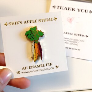Rainbow Carrots Enamel Pin Vegetable Colorful Produce// Lapel Pin ...