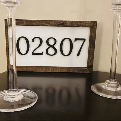 Zip Code Sign House Number Sign Area Code Sign 3D Laser - Etsy