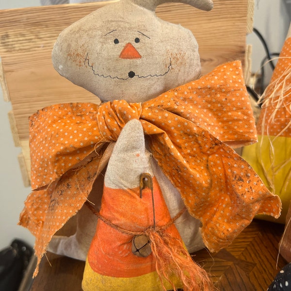 Candy Corn Ghost Epattern...primitive Halloween Ghost Cloth Doll ...
