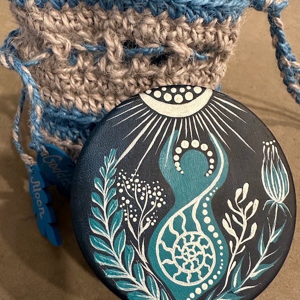 Vegvisir Shamanic Rattle. Unique Leather Maracas. Shamanic Tool ...