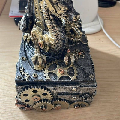 Quirky Gothic Skeleton Desk 'pocket Watch' Clock Hand Painted 14 Cm ...