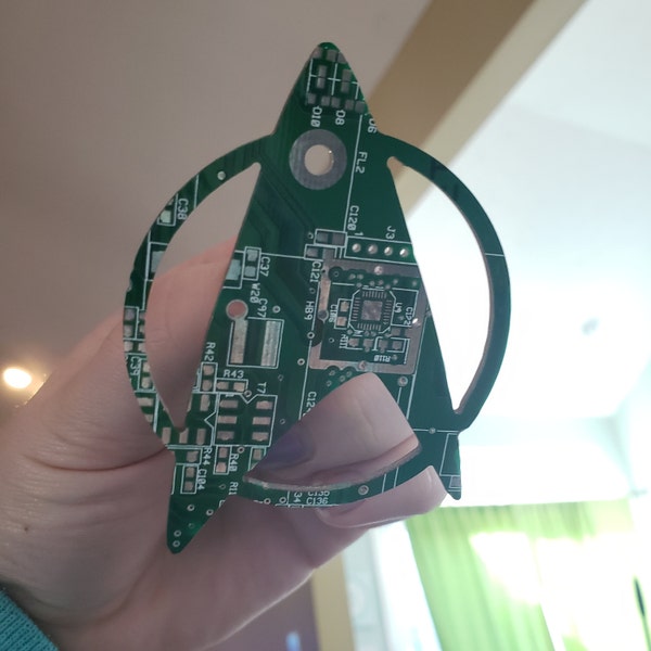 Circuit Board Star Trek Insignia | 100% Recycled PCB - Etsy