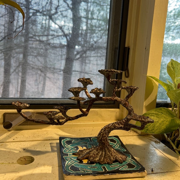 Chanukah Menorah Bonsai Tree Unique Hanukkah Menorah Modern Rustic Look ...