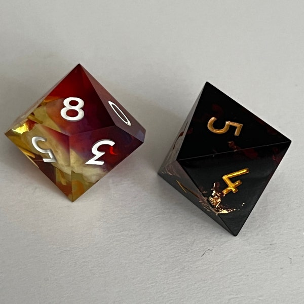 Sunrise Sonata - Gradient Cloud Dice, Handmade Resin Sharp Edge Dnd ...