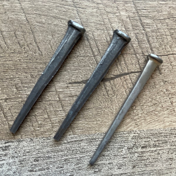 3 Traditionally Made Square Cut Iron Nails for Protection, Spellwork or ...