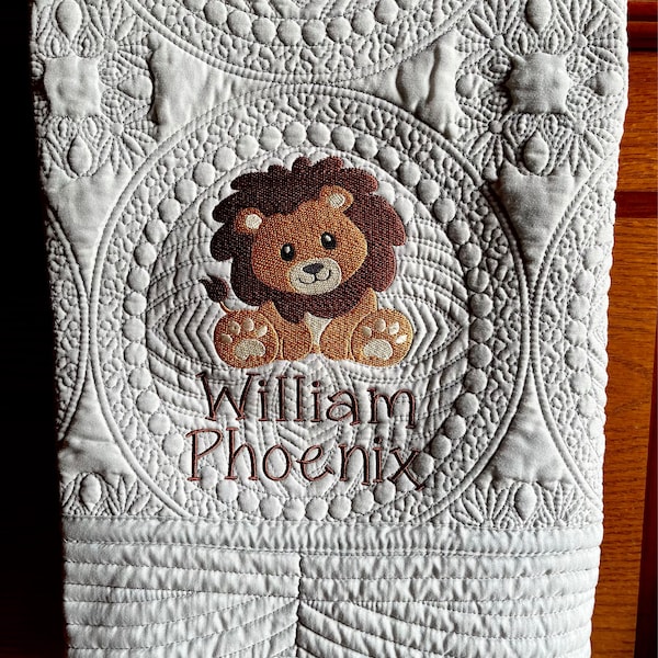 Cute Baby Lion Embroidery Design, Safari Embroidery Design, Animal ...