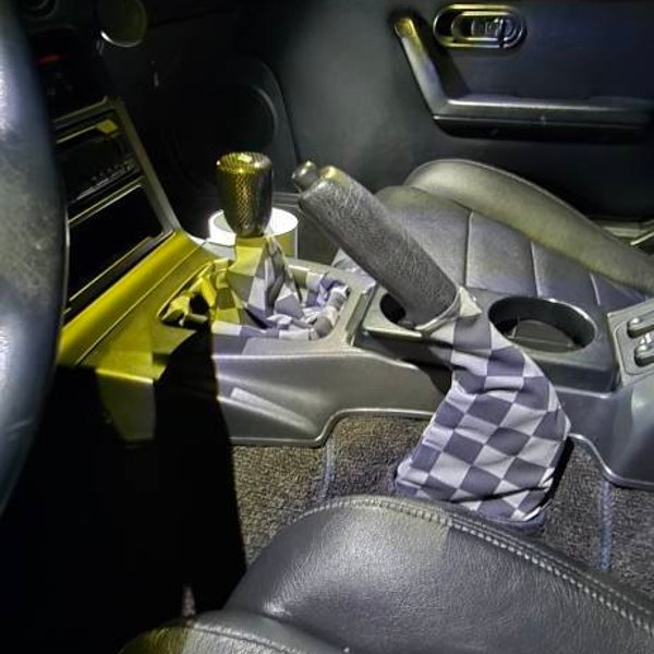 CHECKMATE 90s Grey Retro Checker Universal Shift Boot Handmade Shift ...