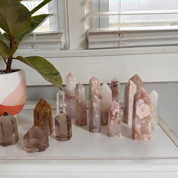 Rainbow Filled Clear Rutile Quartz Crystal Tower - Etsy