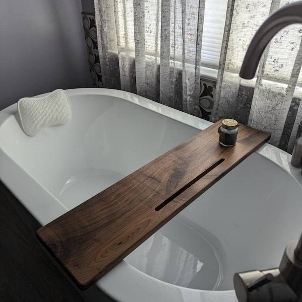 Minimalist Walnut Bath Caddy - Etsy