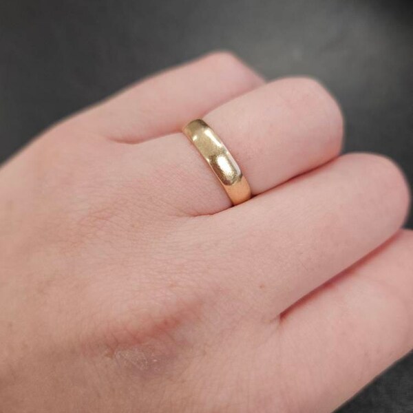Antique Edwardian Era 14k Gold Thick Band C.1914 With Hand Inscriptions ...