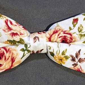 Rust Floral Tie, Rust Bow Tie, Rust Pocket Square, Rust Dress Necktie ...