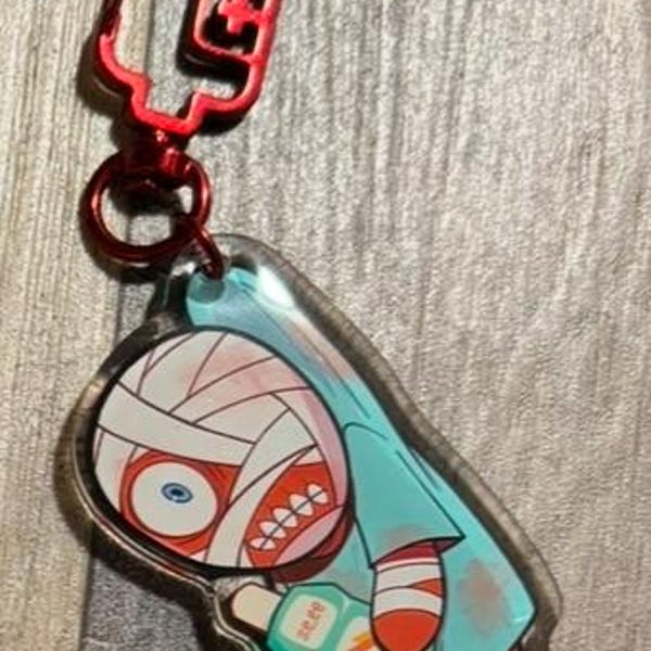 Curly Mouthwashing Keychain - Acrylic Epoxy Charm 2.5" - Etsy