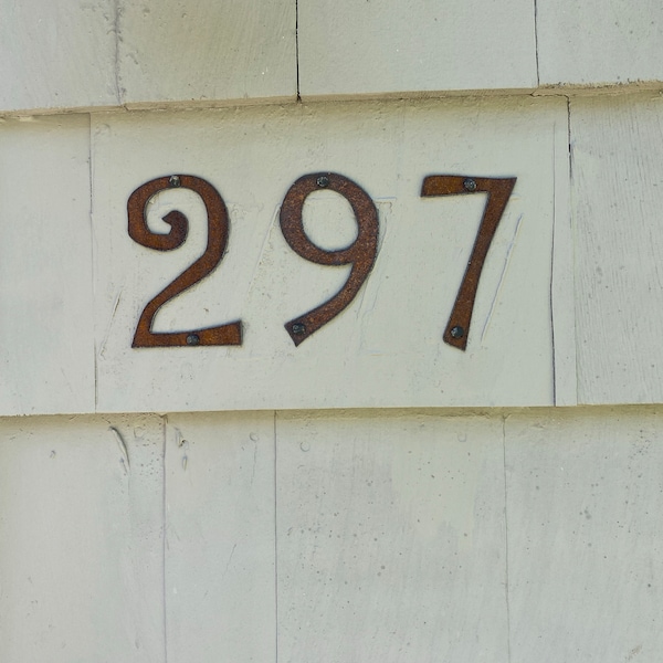 Rustic Metal - 4 Inch TO 8 Inch - Individual House Numbers - Size ...