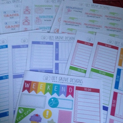 Teacher Planner Sticker Set 2 Perfect for Erin Condren Life - Etsy