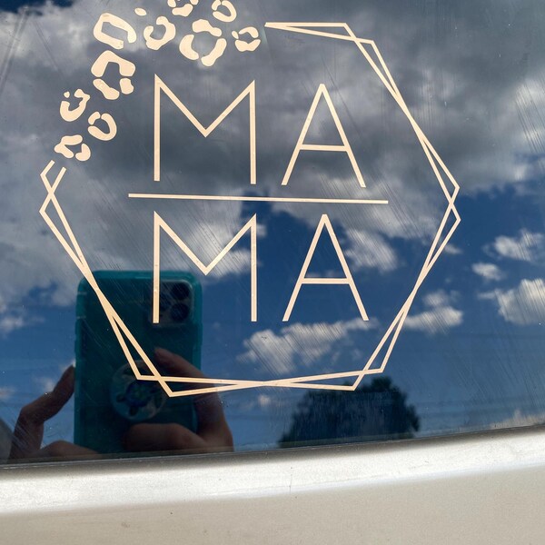 Mama Vinyl Decal | Mama Decal | Mama Car Window Decal | Cheetah Mama ...