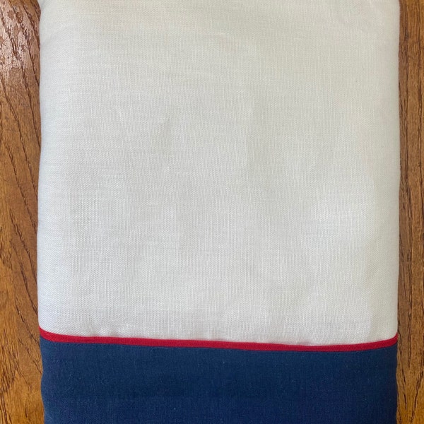 Linen Placemat With Edging. Softened Linen Placemat. Dinner Table ...