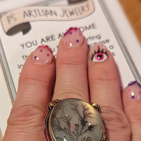 MINI 5x Magnifying Glass Monocle Necklace // Sterling EYE W/ Brass ...