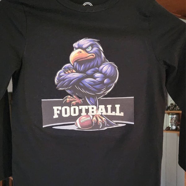 PNG Digital Download - Purple Muscular Raven Bird Mascot Standing on TV ...