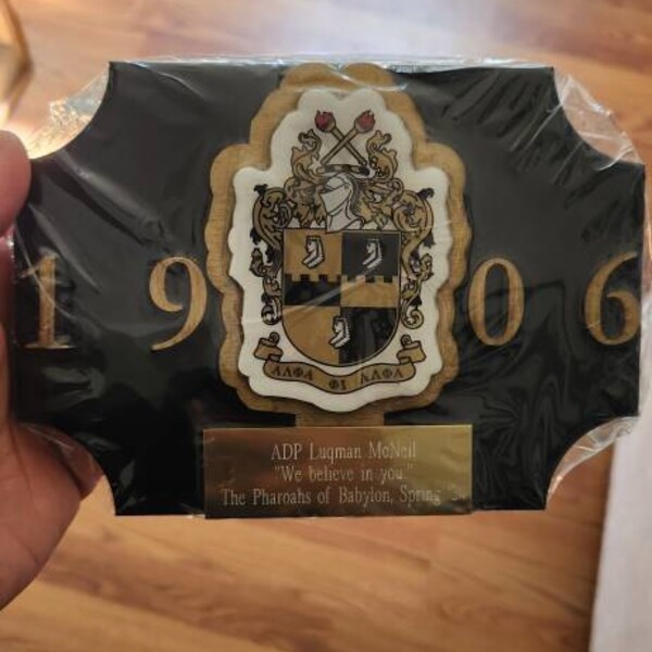 Alpha Phi Alpha Two Tone Desk Trophy - Etsy