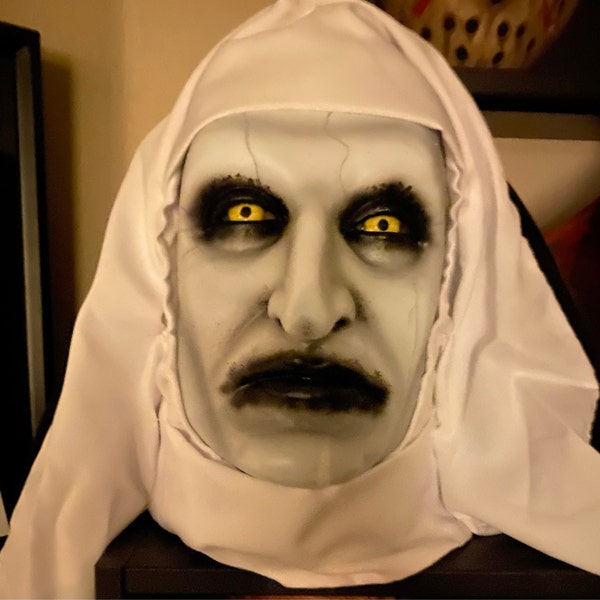 Valak Demon Nun Latex Mask, , Scary Movie, Horror Costume, Halloween - Etsy