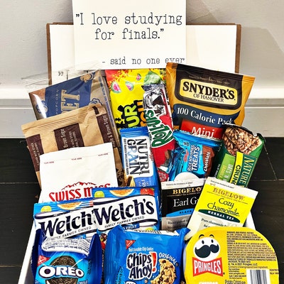 Finals College Care Package Custom College Care Package College Snack ...