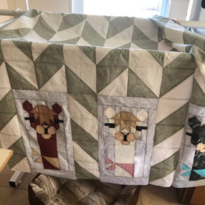 Alpaca Llama Quilt Pattern, PDF Instant Download Modern Patchwork Baby ...