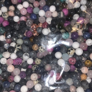 Destash Gemstone Beads, Mixed Bead Lot, Beads Bulk Package, Loose ...