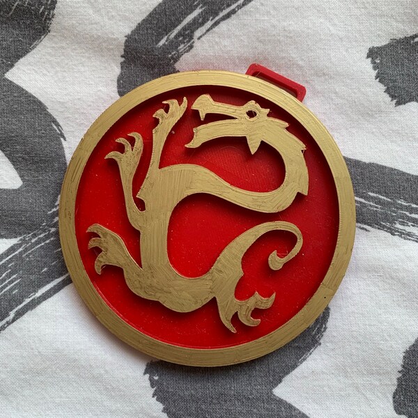 Mulan Inspired Dragon Design Medal Medallion Disc - Etsy