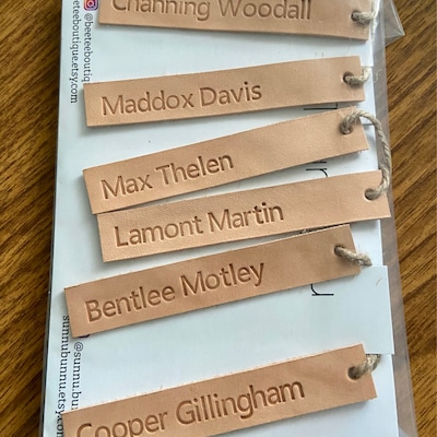 Personalized Leather Name Tag, Custom Leather Name Tag, Leather Hang ...