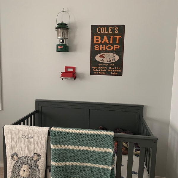Personalized Bait Shop Sign, Fishing Sign, Fisherman Gift, Gift for Him ...
