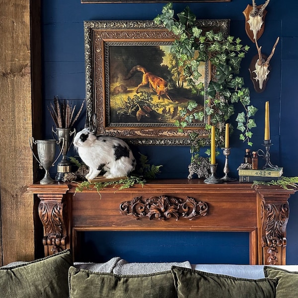 Vintage Hunting Gallery Wall | Set of 9 | Stag Hunter Art | Man Cave ...