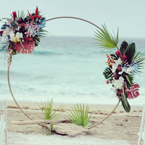 Round Wedding Arch / Metal Arch/ Ceremony Arch Wedding/ Wedding Decor ...